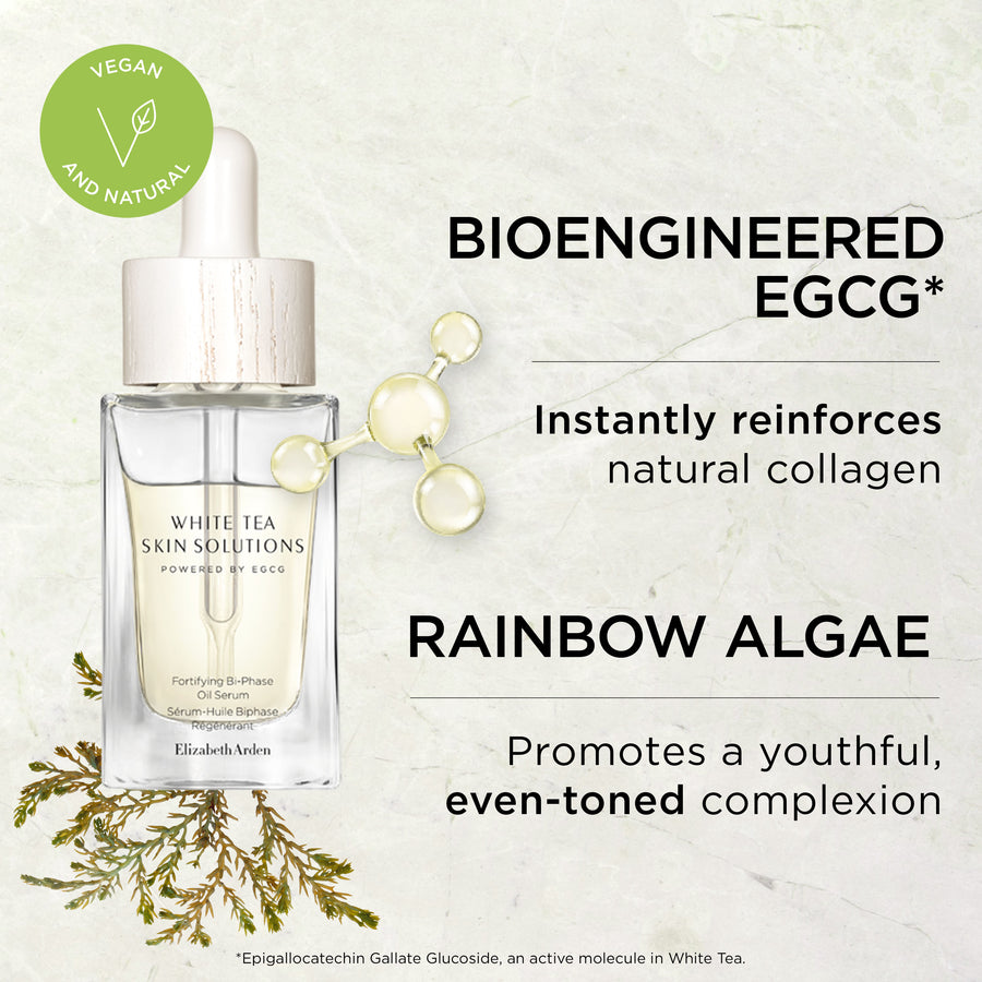 White Tea Skin Solutions Fortifying Bi-Phase Oil Serum | Elizabeth ...